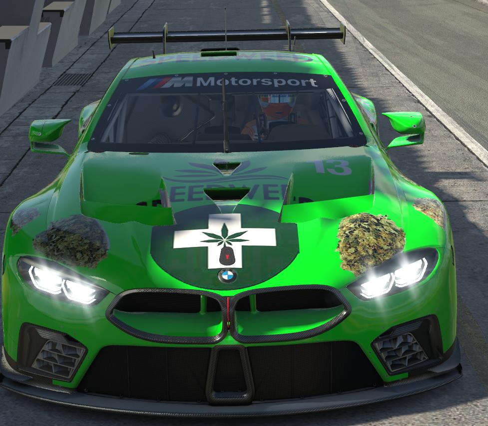 Speed Weed BMW M8 GTE by Todd Schwarz - Trading Paints