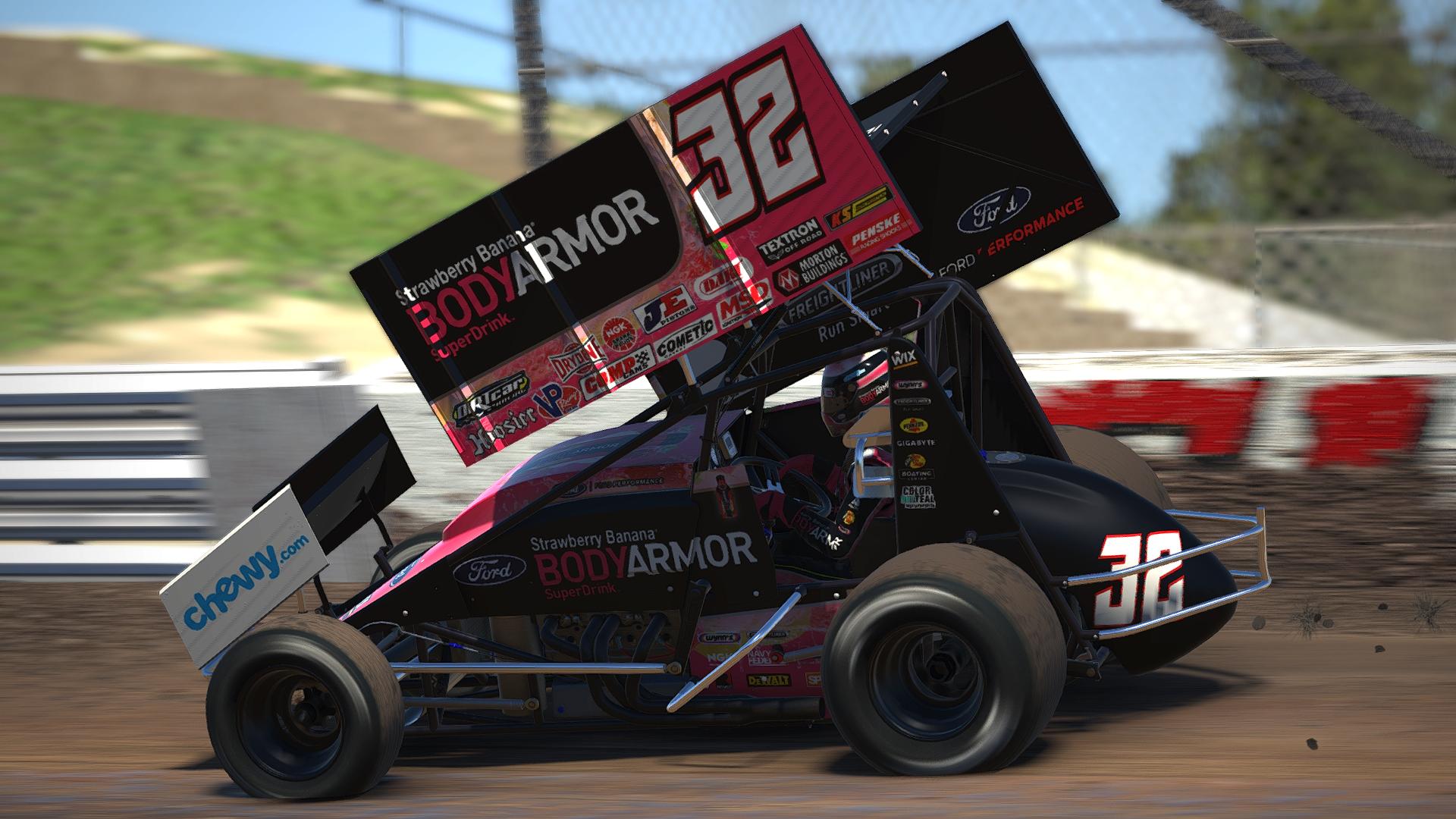 Strawberry Banana BodyArmor Sprint Car by Justin Teel - Trading Paints