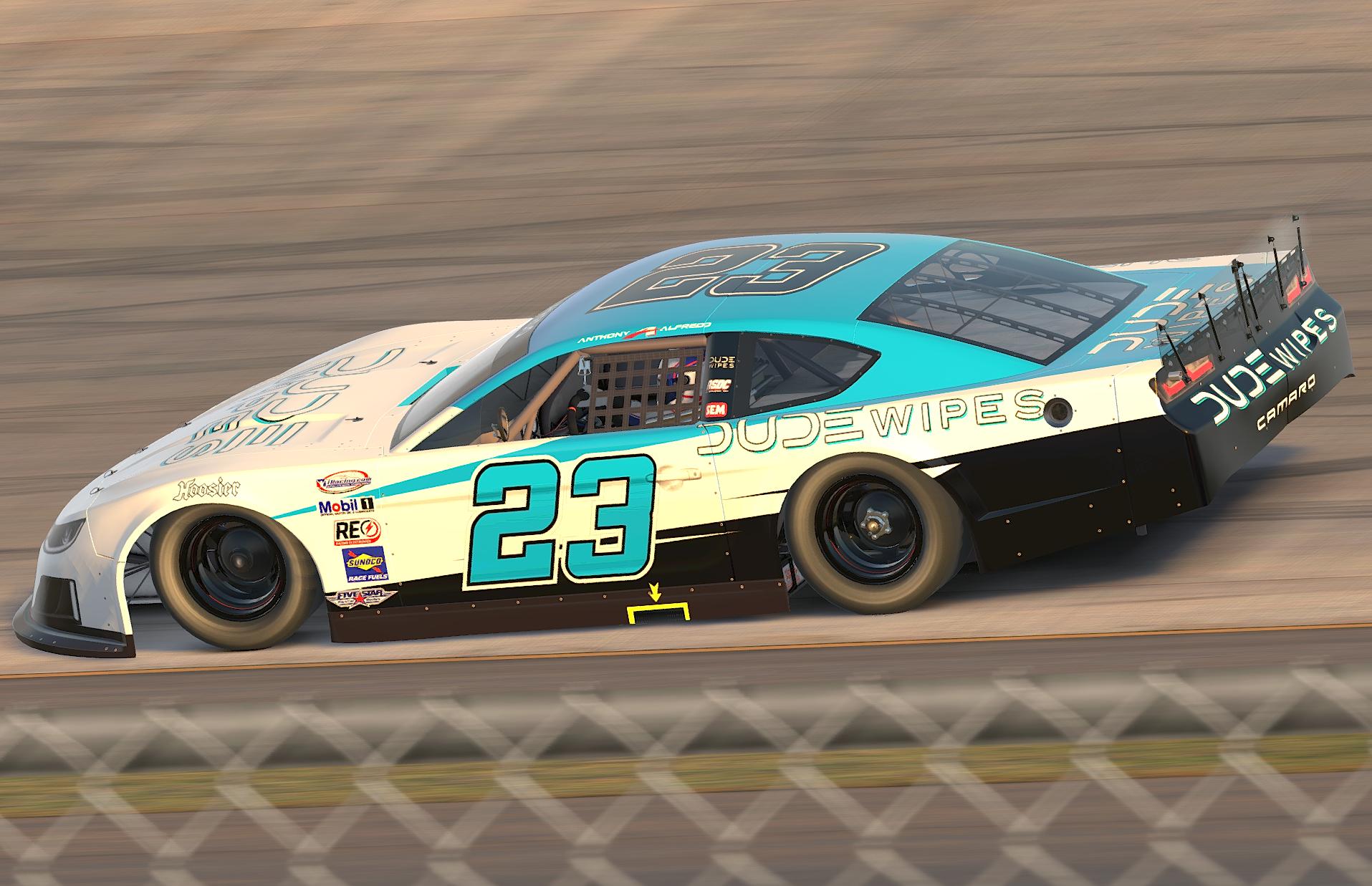 Dude Wipes Super Late Model #23 by Anthony Alfredo - Trading Paints