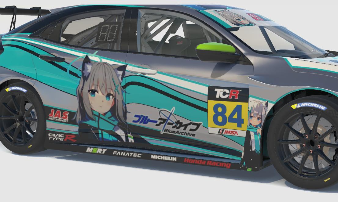 "Blue Archive" Honda Civic TCR by Bruno Cardoso - Trading Paints