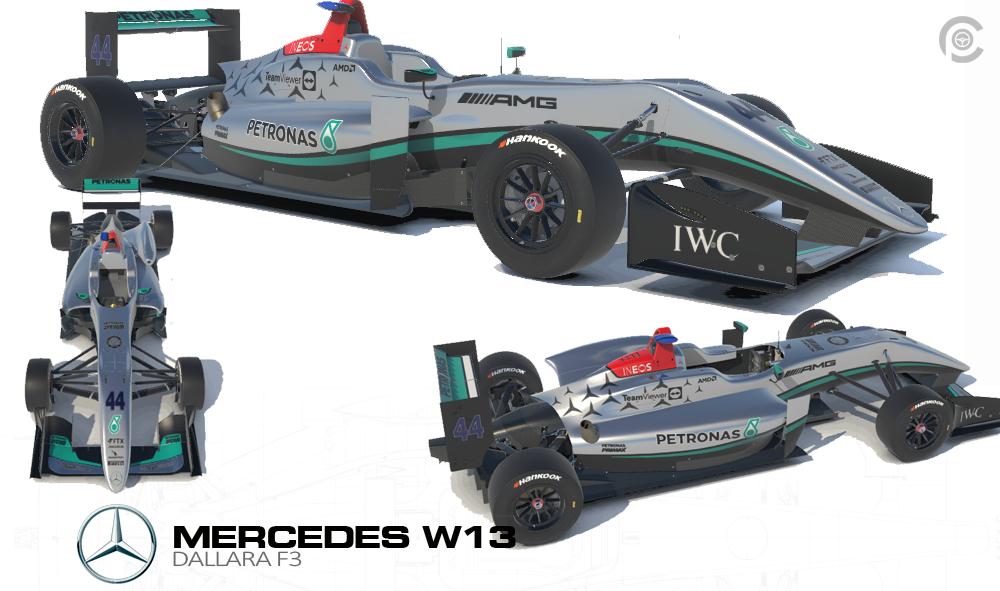 Mercedes W13 2022 F1 Livery for Dallara F3 by Paul R Chaloner - Trading ...