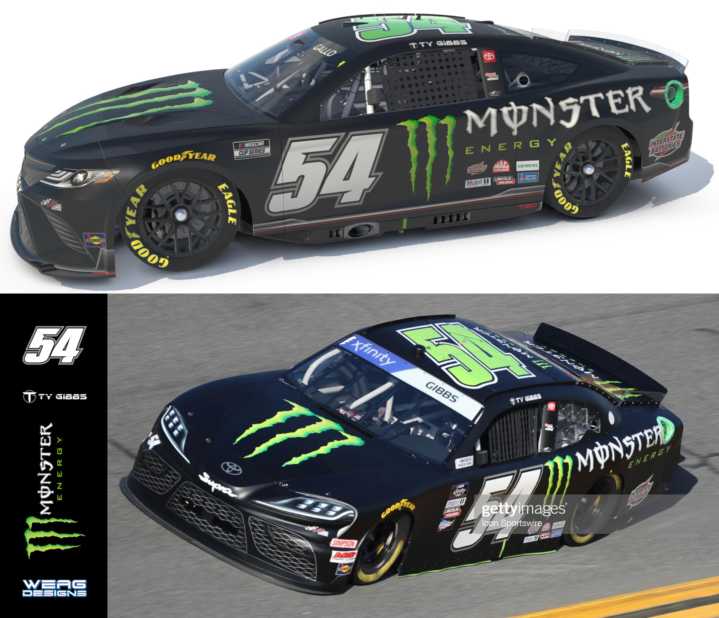 2022 Ty Gibbs Monster Energy Next Gen Camry #54 by Wes Gallo - Trading ...