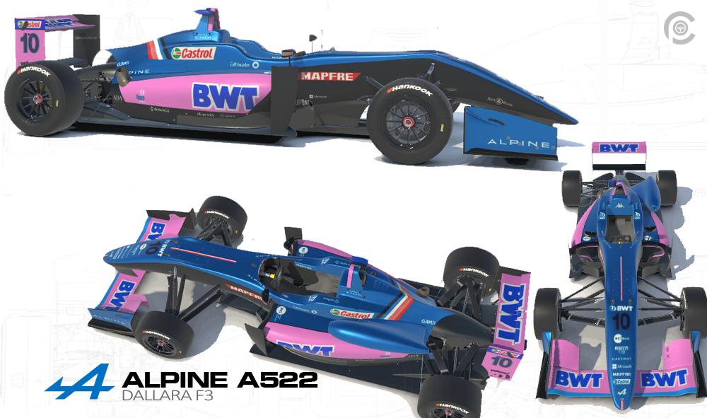 Alpine 522 2022 F1 Livery for Dallara F3 by Paul R Chaloner - Trading ...