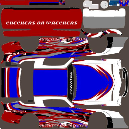 red,white,blue,black, by Jacob Tharp - Trading Paints