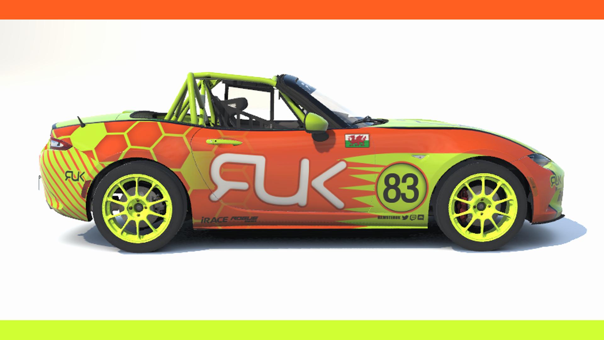 Team RUK Mazda MX-5 Cup Paint Job by Rhys A Marshall - Trading Paints
