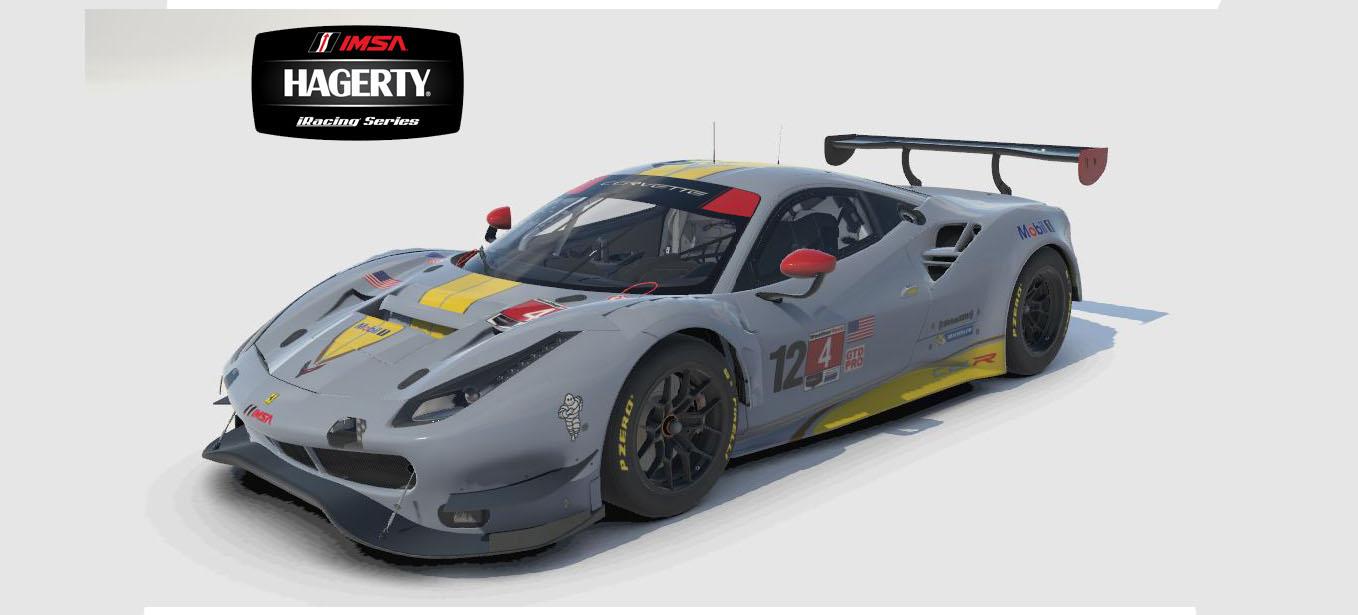 #4 Ferrari Corvette 488C.8R Evo IMSA Numbers by Nate Dean - Trading Paints