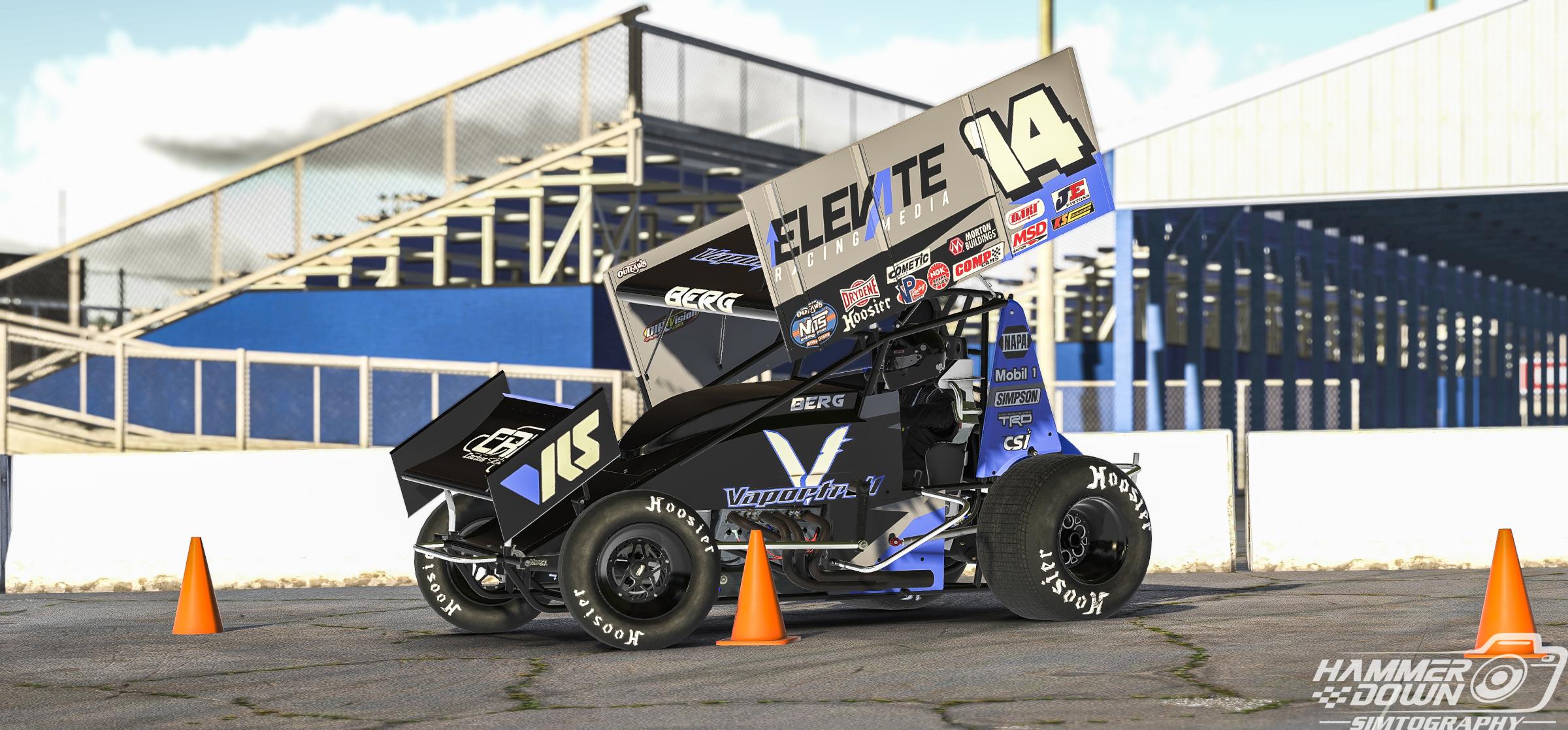 2022 Dylan Berg Grey Sprint Car by Koleton Anderson - Trading Paints