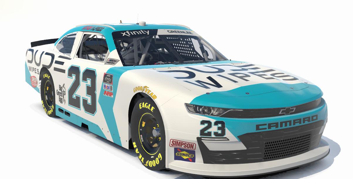 Dude Wipes White #23 Xfinity Chevrolet Camaro by Gary G. - Trading Paints