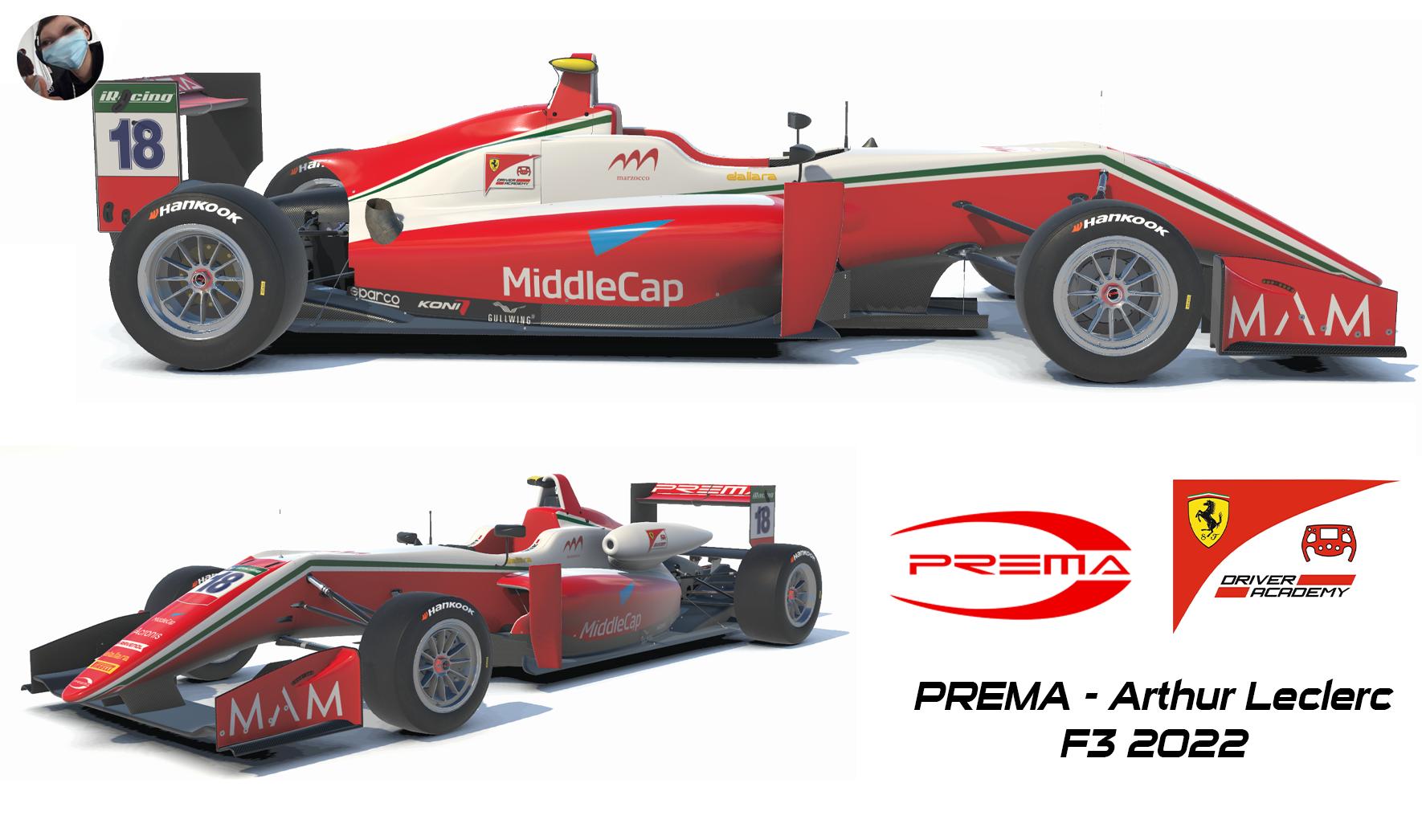 PREMA Artur Leclerc Livery by Adrien D. - Trading Paints