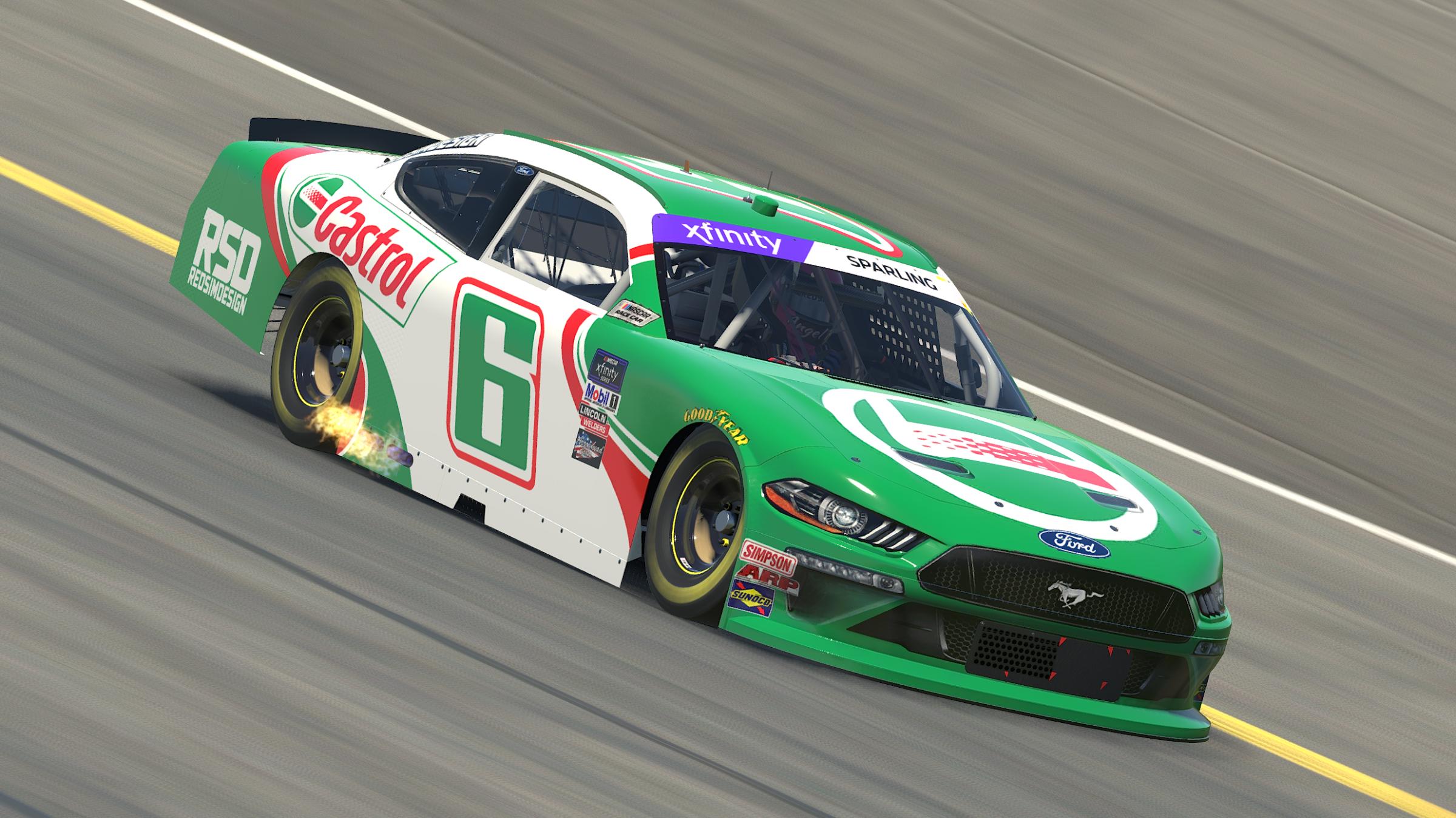 Castrol Mustang Sim Stamp/No Number by Blaine Sparling - Trading Paints