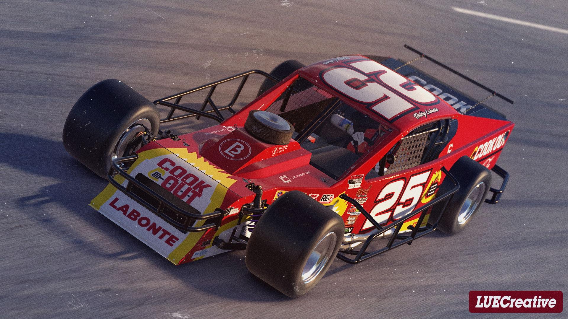 2022 Bobby Labonte #25 Cook Out Racing SMART Tour Modified- NO NUMBER ...