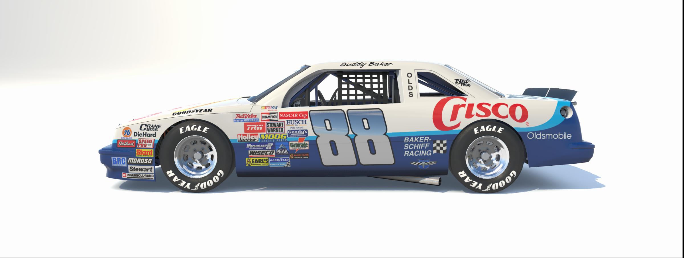 Buddy Bakers 1987 Crisco Oldsmobile by John Mustian Jr - Trading Paints