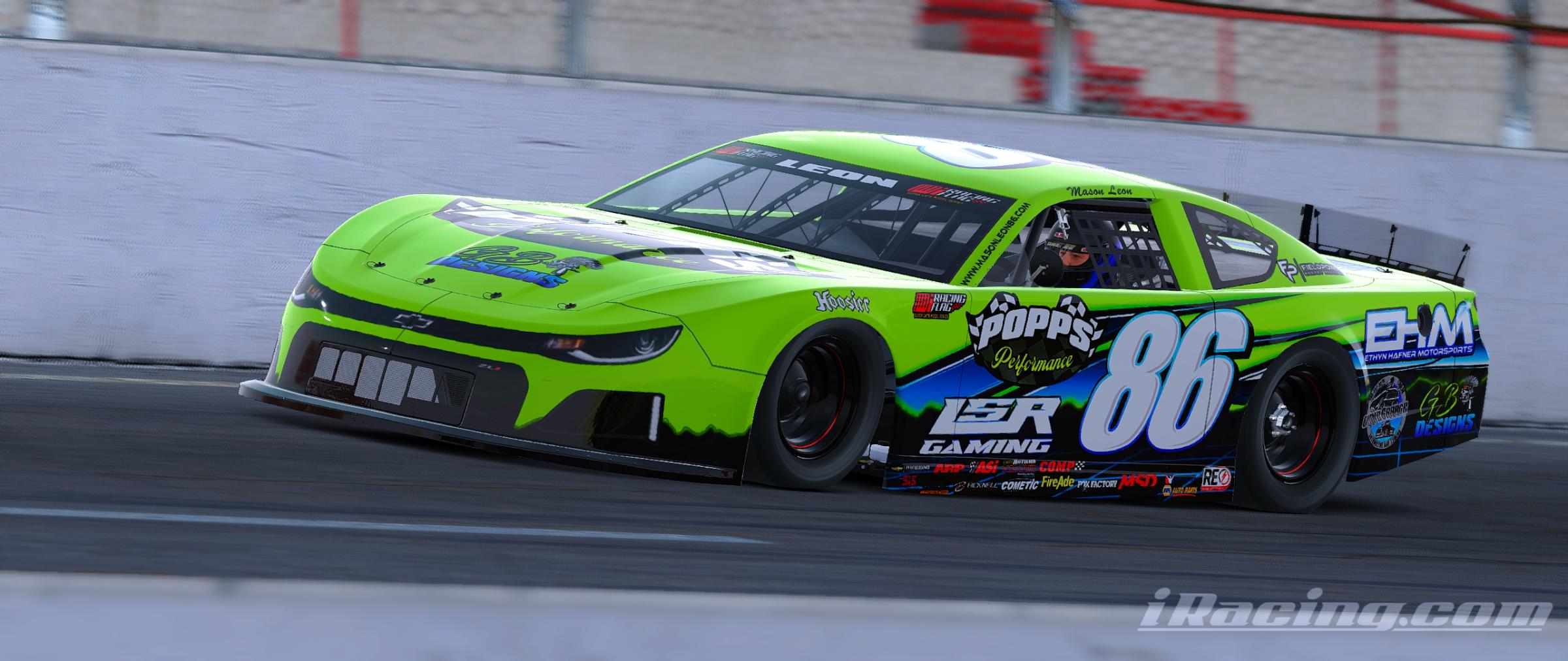 Mason Leon 86 EHM Super Late Model by Garrett Boyd - Trading Paints