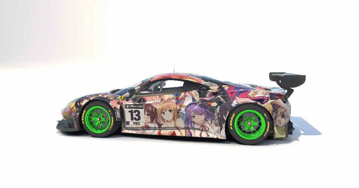 Ferrari 488 GT3 Evo 2020 Anime "Stickerbomb" by Daniel Asp - Trading Paints