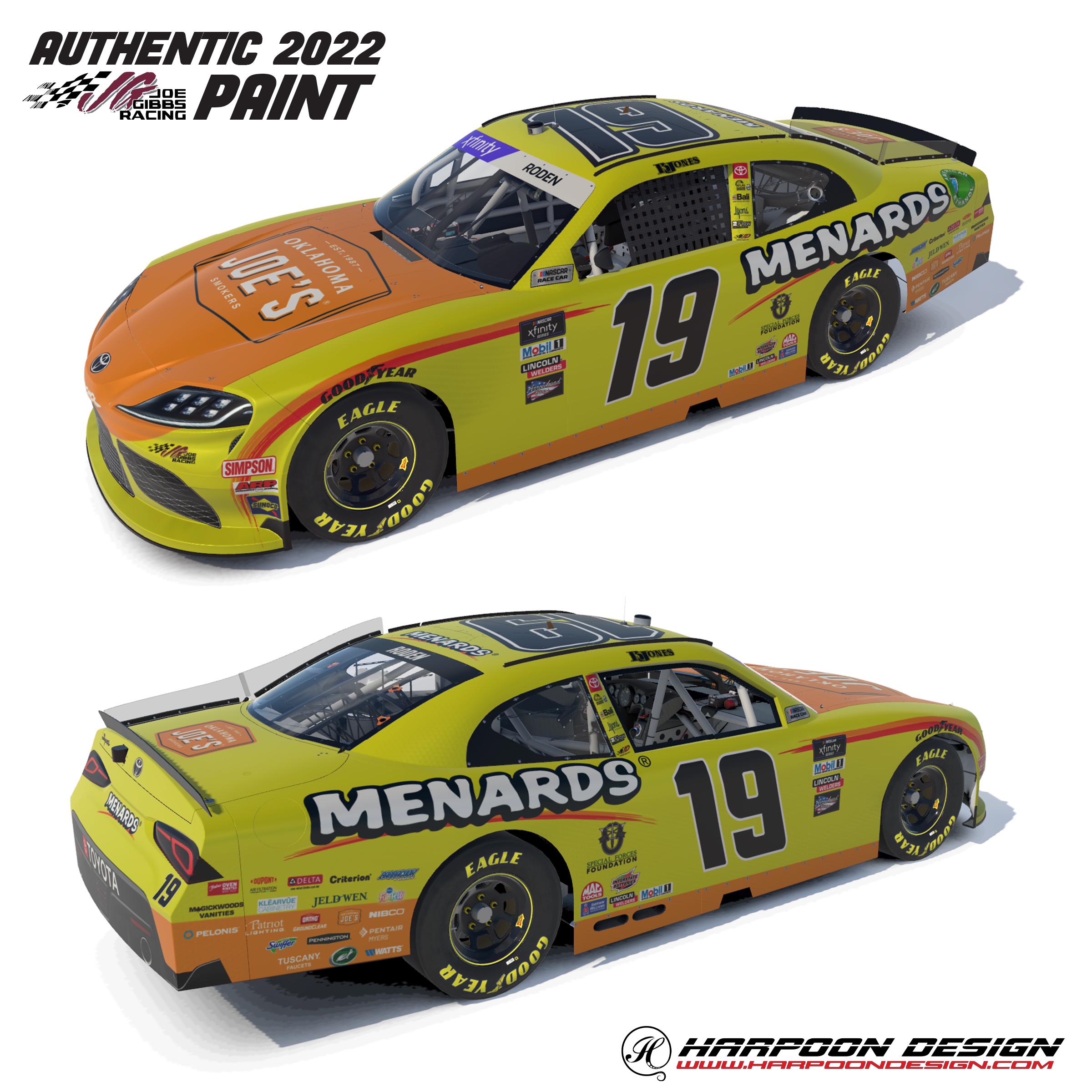 2022 Brandon Jones Menards Charbroil Supra by Brantley Roden - Trading ...
