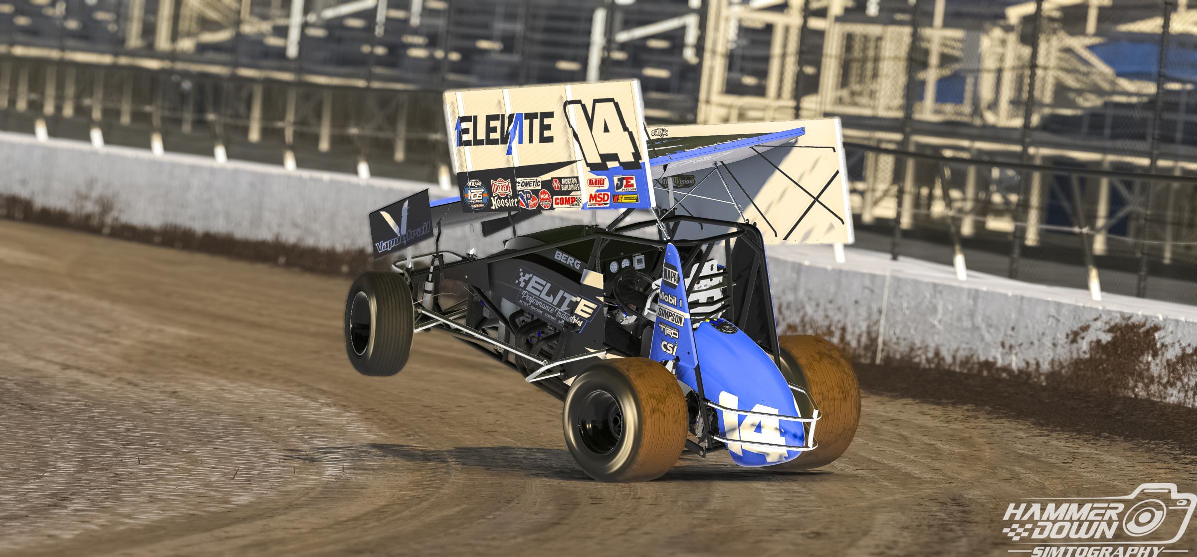 2022 Dylan Berg White Sprint Car V2 by Koleton Anderson - Trading Paints