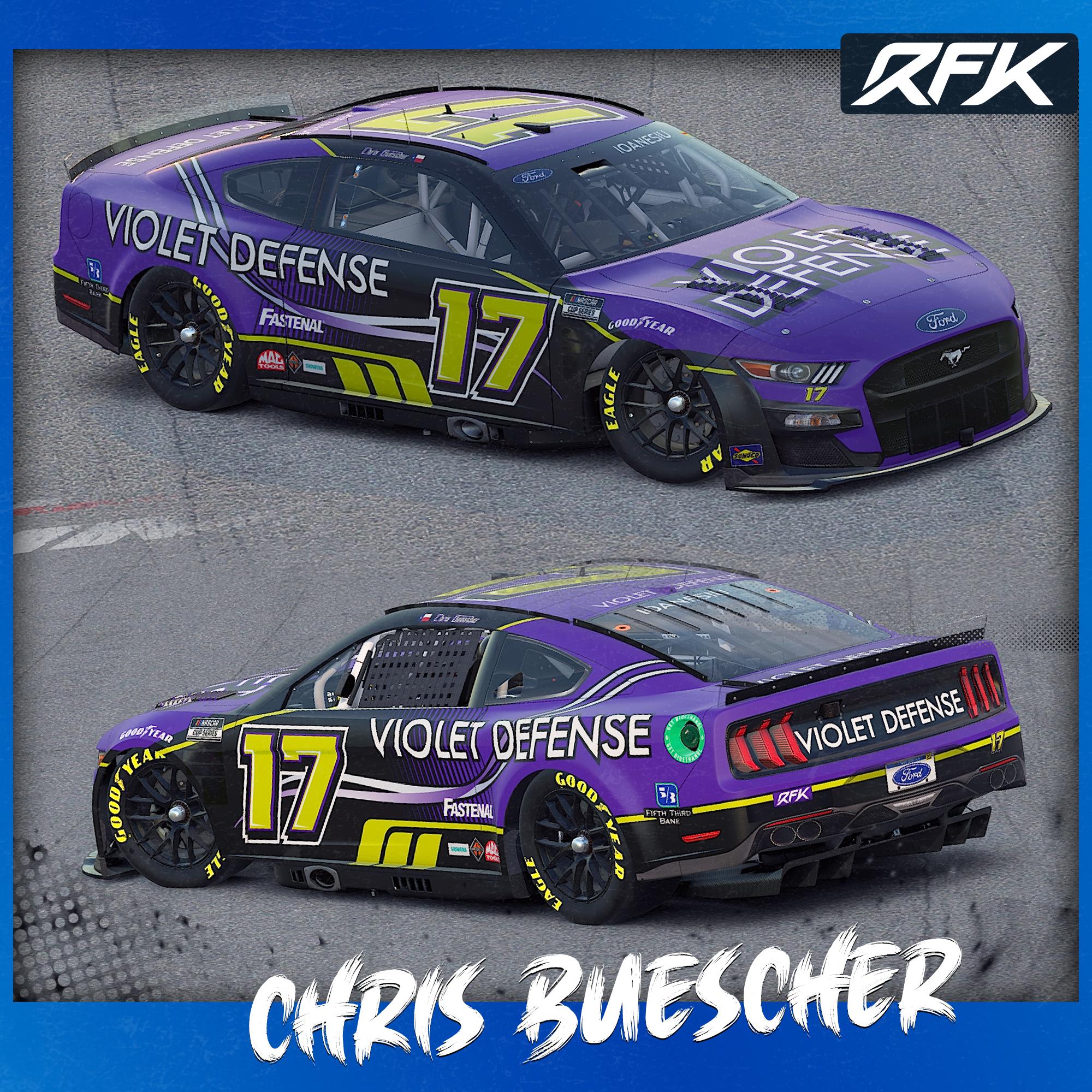 Chris Buescher 2022 Violet Defense NoNum by Cosmin I. - Trading Paints