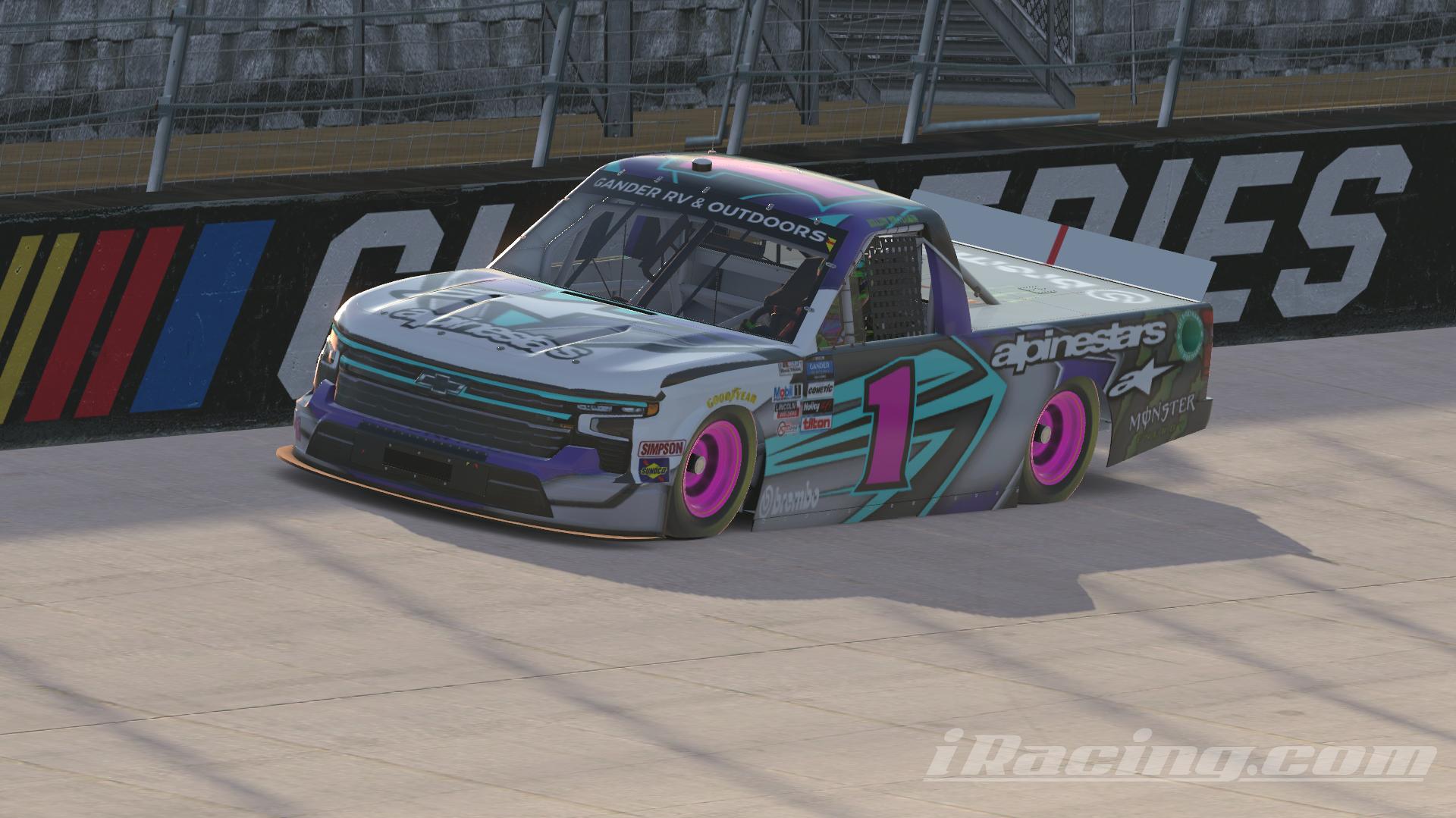 Chevrolet Silverado Truck 2019 white grey blue alpine copy by Dillon ...