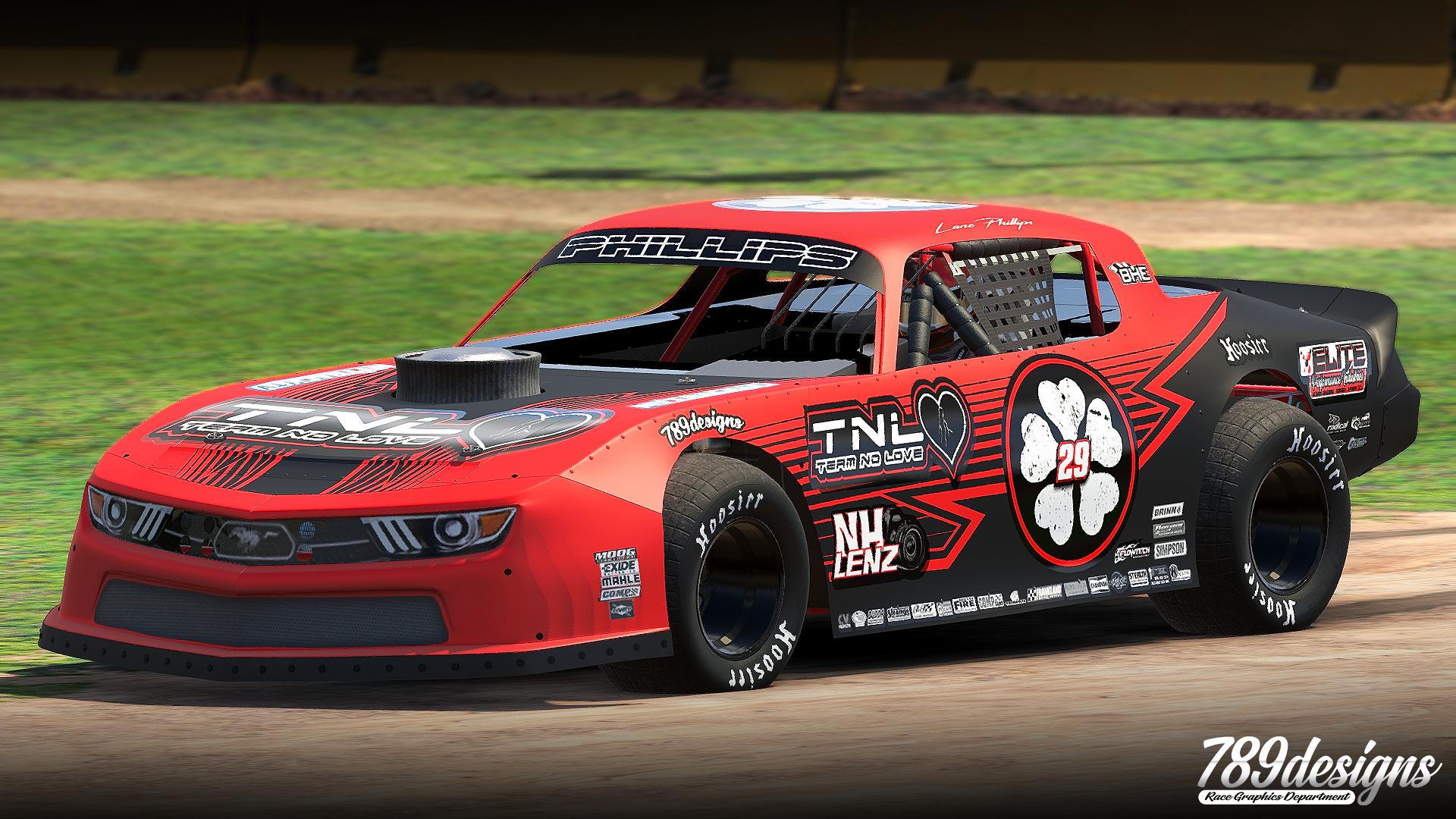 Lane Phillips Dirt Street Stock RED by Garrett Marshall - Trading Paints