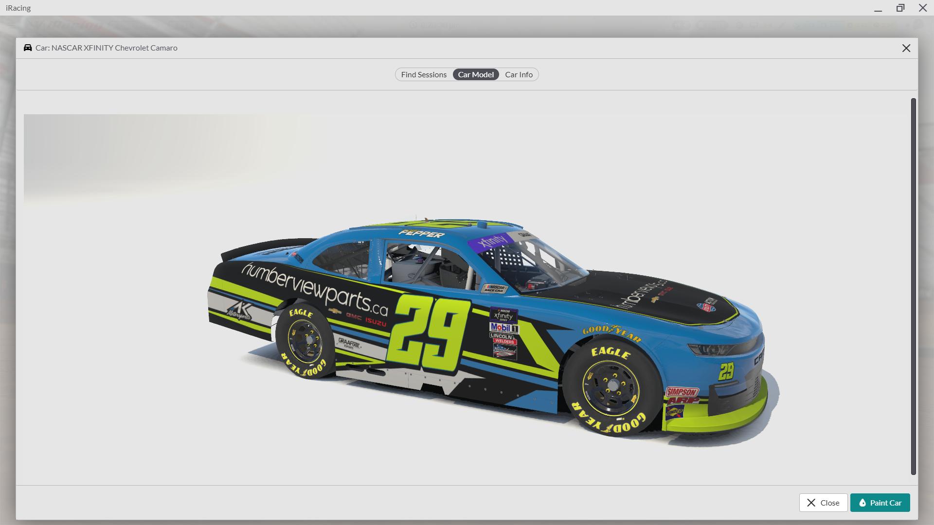 Chevrolet Camaro Xfinity Paul Pepper by Tyler J G. - Trading Paints