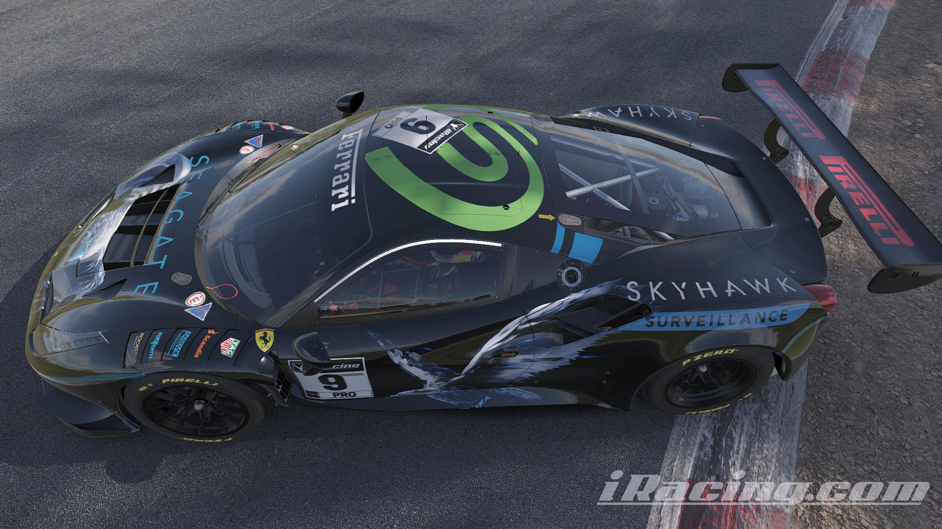 Ferrari 488 GT3 EVO 2020 Seagate Seahawk by Brett Fisher2 - Trading Paints