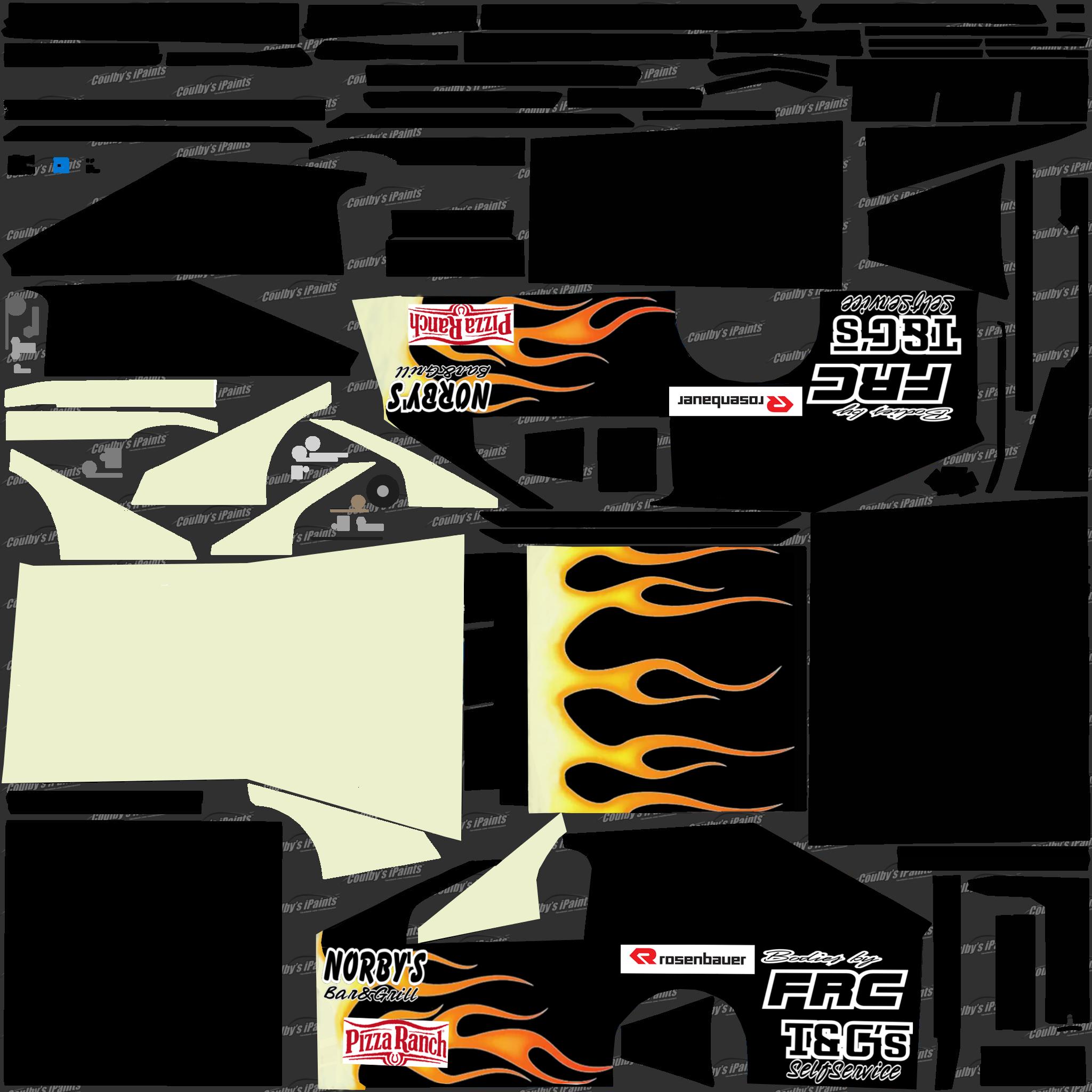 umpmodhotrodflameswithsponsors by Eric G Gann - Trading Paints