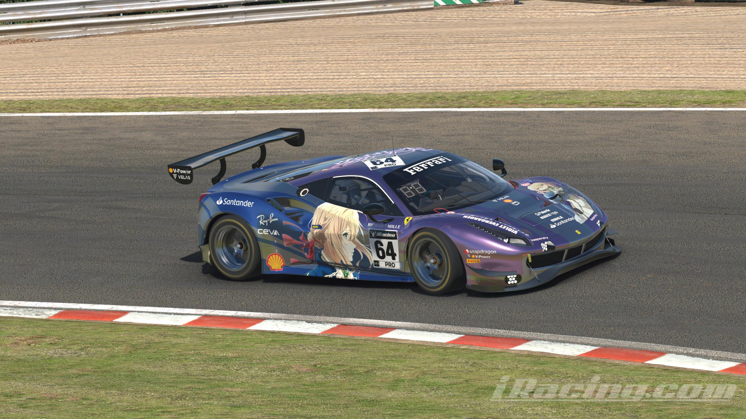 Ferrari GT3 Evo 2020 violet evergarden by Tadafumi T. - Trading Paints