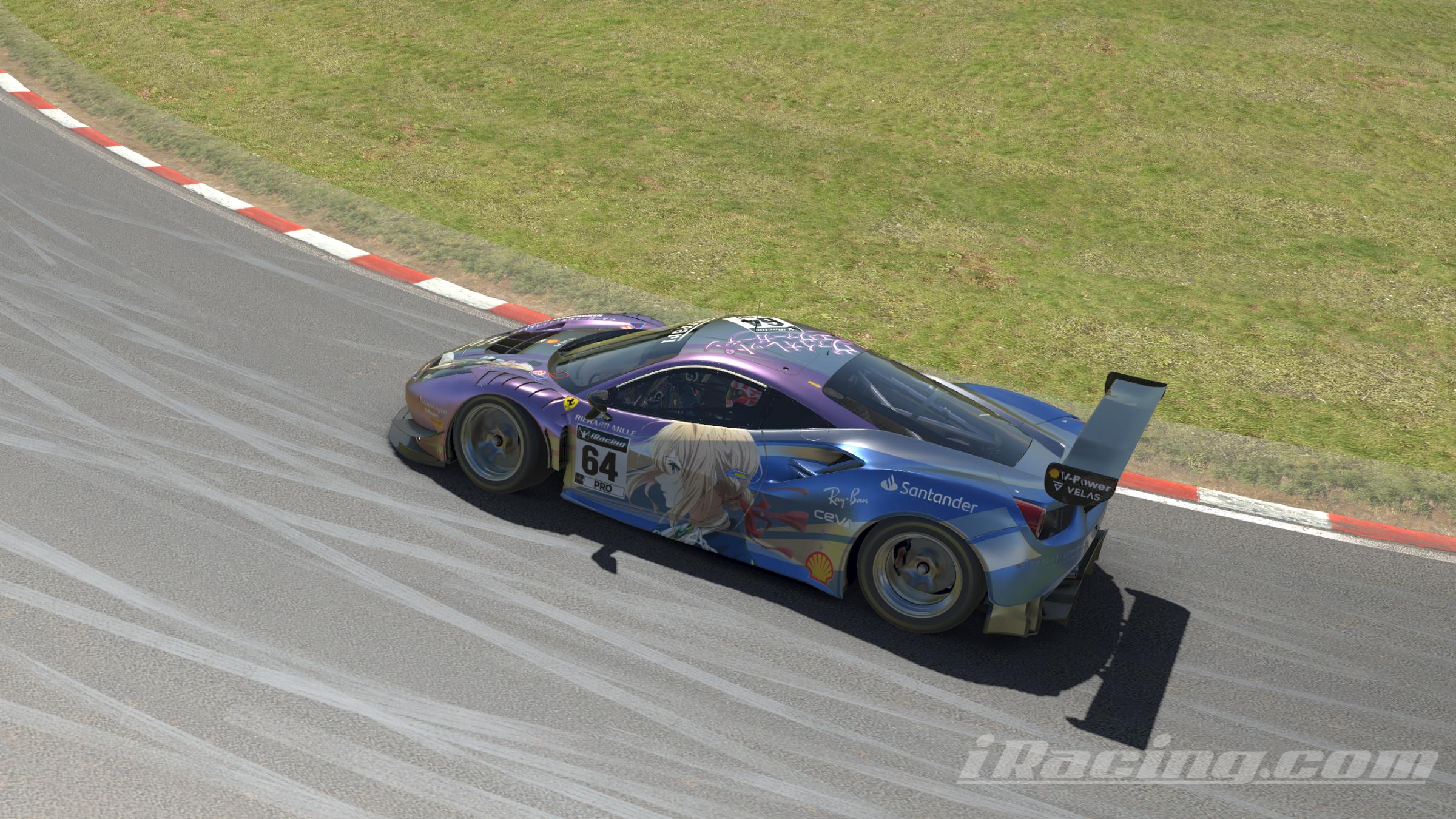 Ferrari GT3 Evo 2020 violet evergarden by Tadafumi T. - Trading Paints