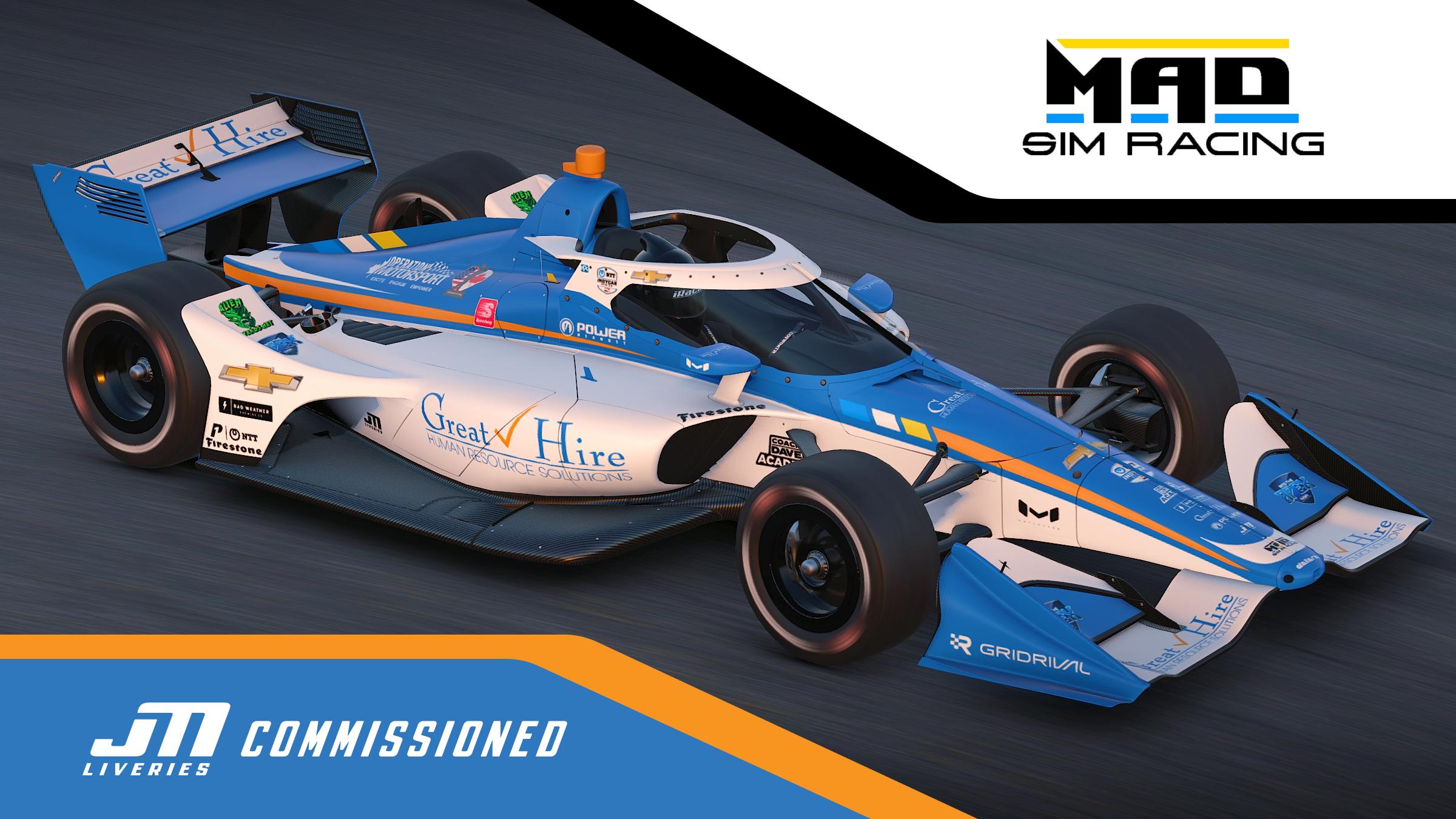 MAD Sim Racing Great Hire Human Resource Solutions IndyCar by Jeff ...