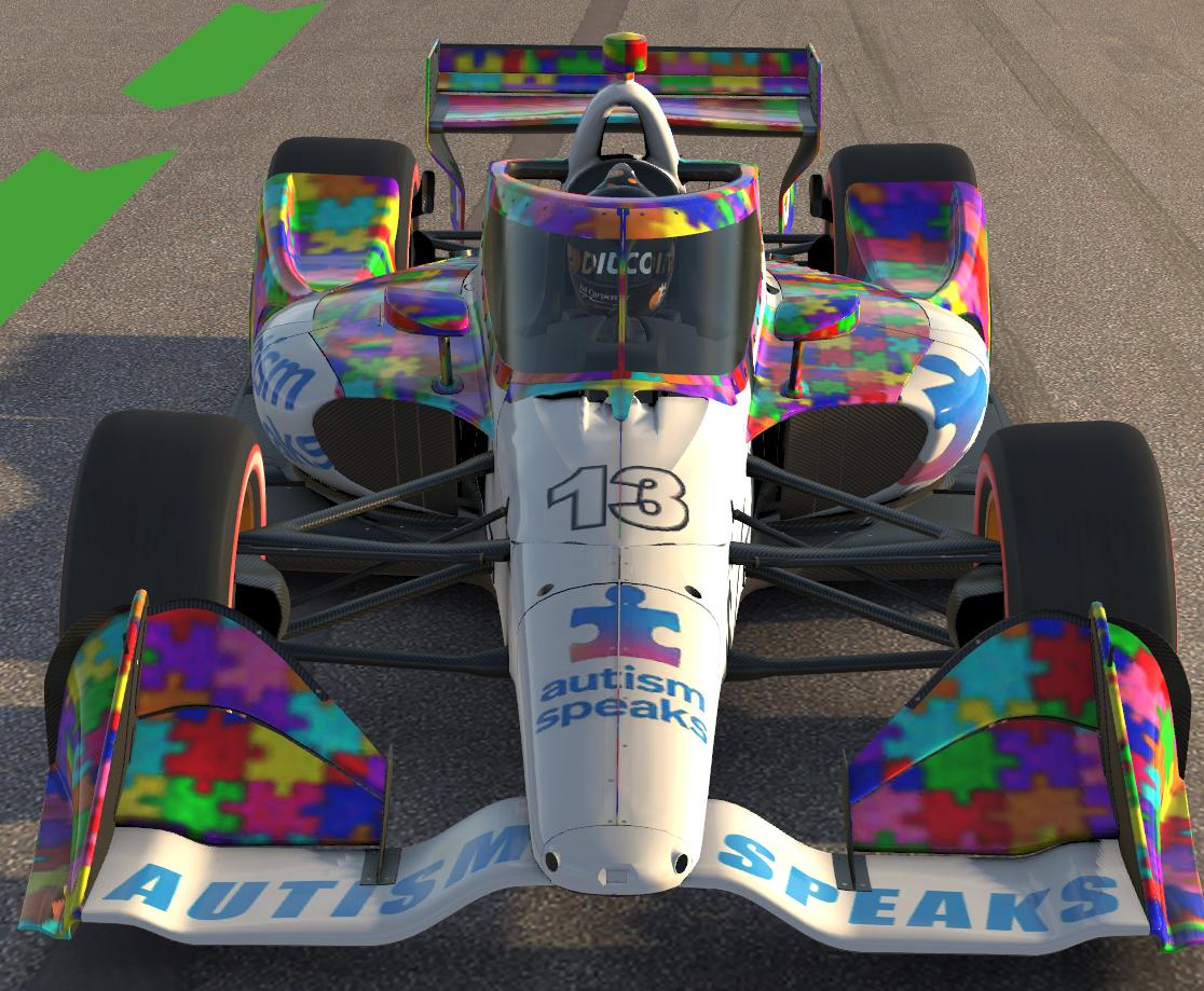 Autism Speaks Indycar Dallara IR18 by Todd Schwarz - Trading Paints