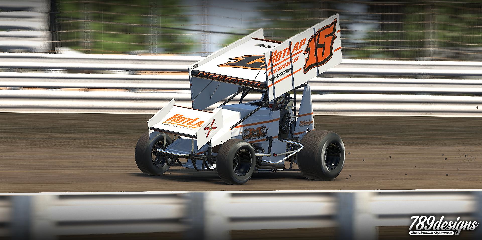 Swede Melgaard Sprint Car White Owl by Garrett Marshall - Trading Paints