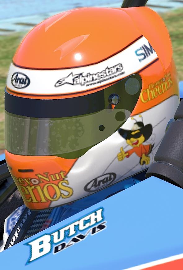Honey Nut Cheerios Helmet by Butch Davis - Trading Paints