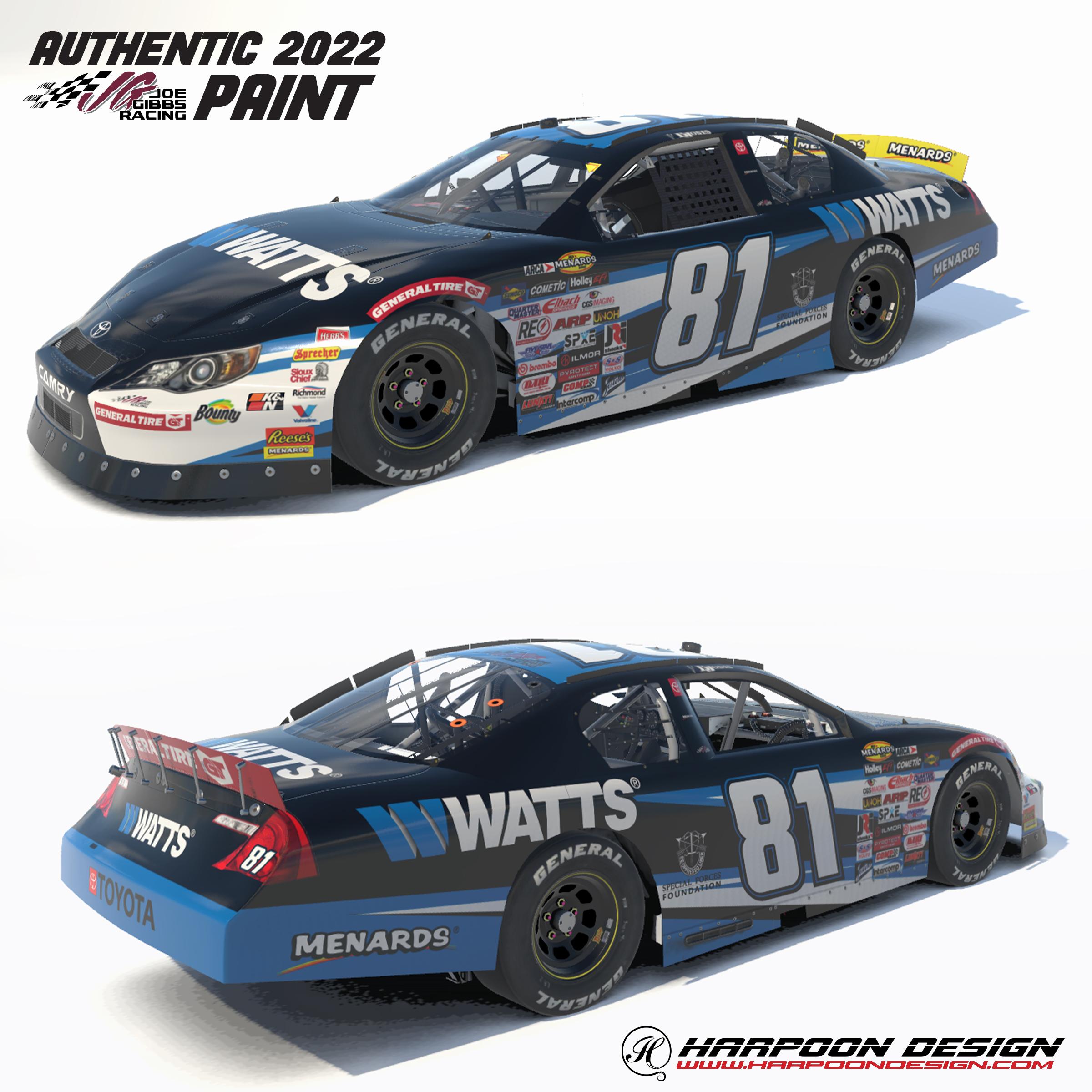 2022 Brandon Jones Watts ARCA Menards Camry by Brantley Roden - Trading ...