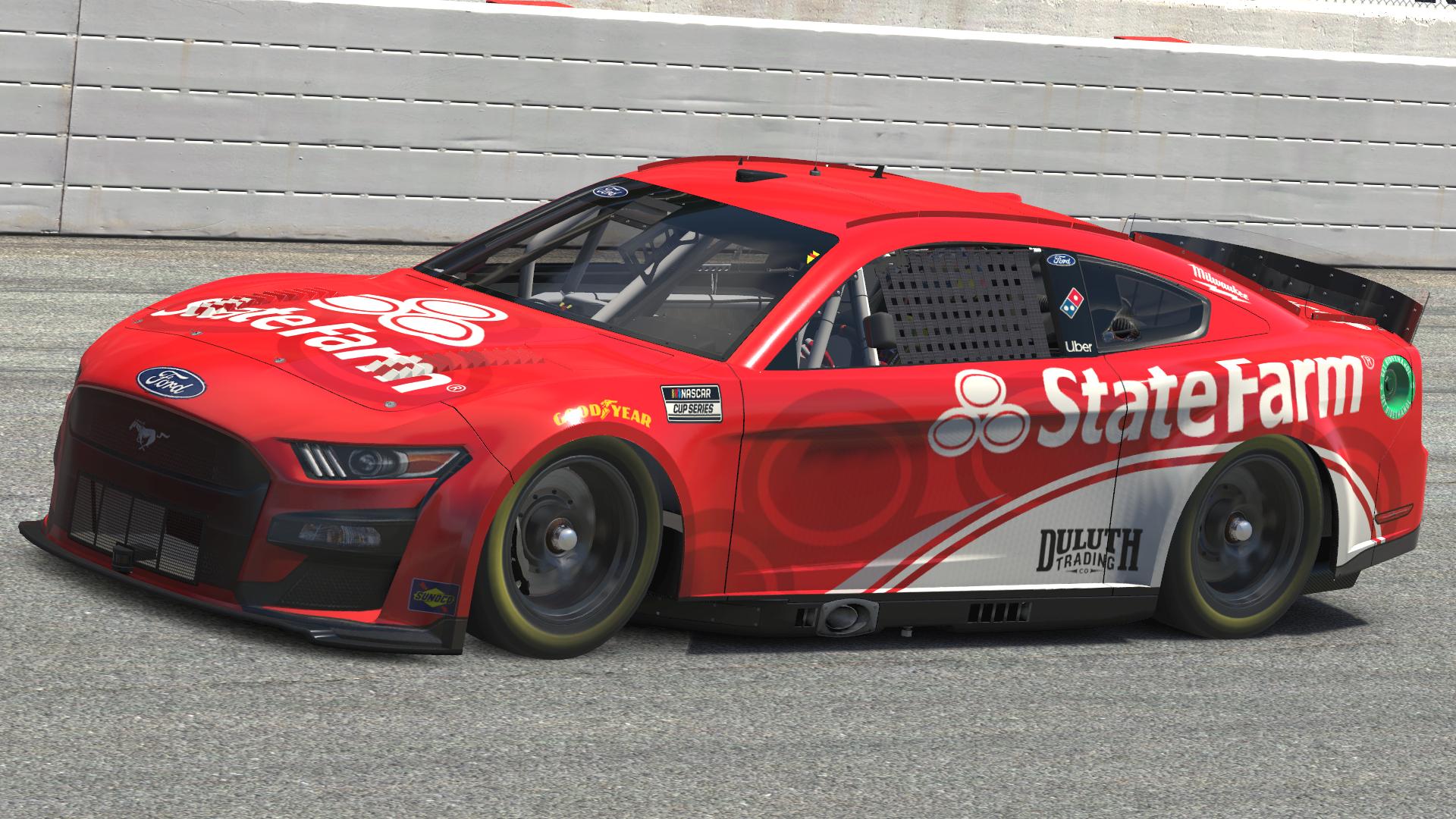 Fictional State Farm Ford Mustang by Jacob Fortino - Trading Paints