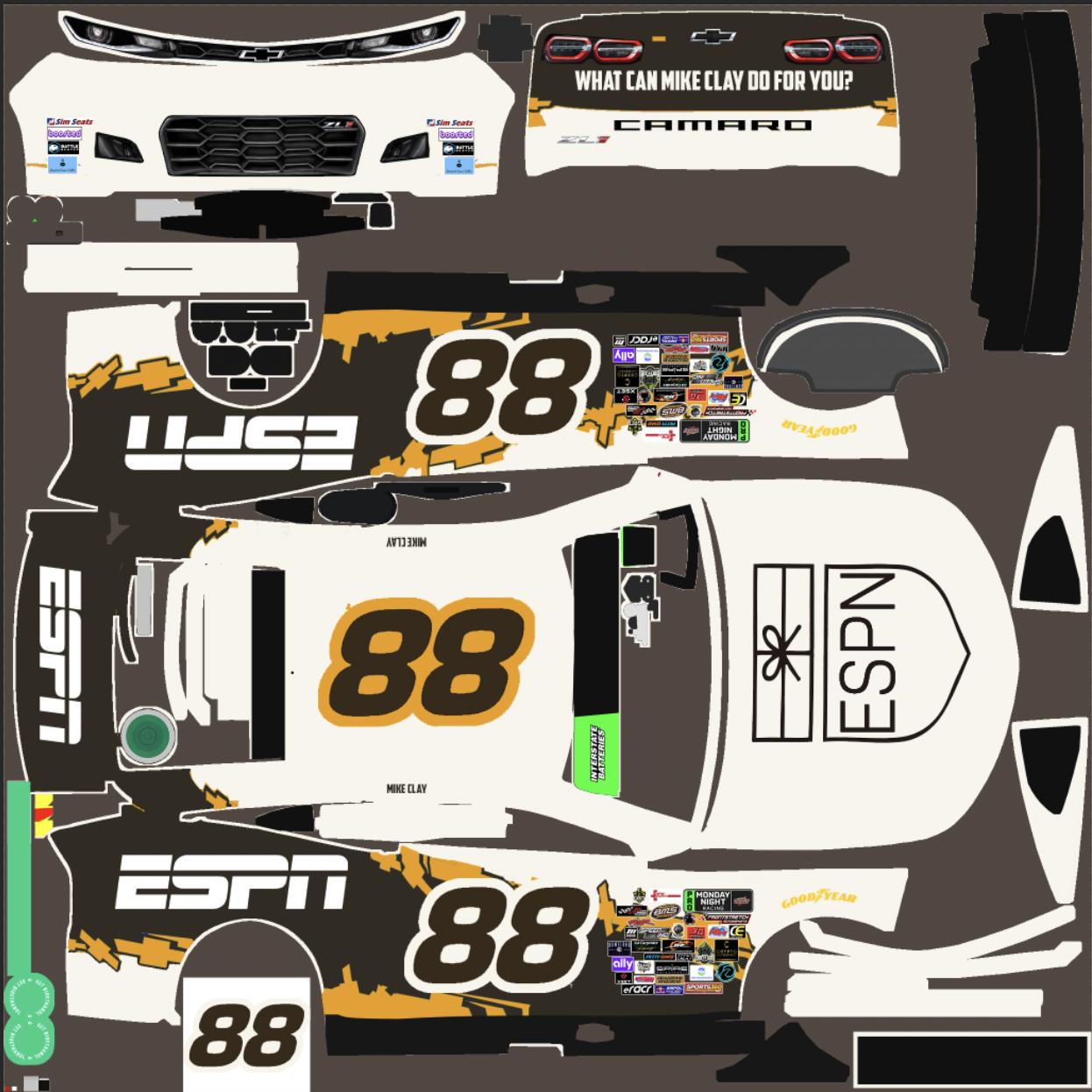 Mike Clay MNR Throwback 88 by Ford H Martin - Trading Paints