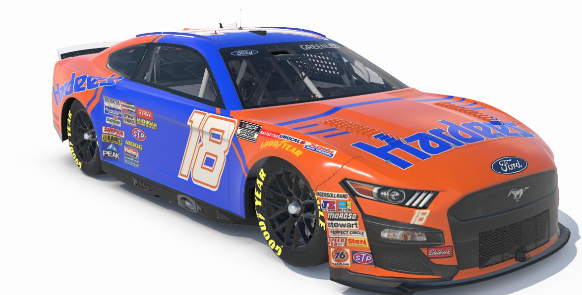 Russ Wheeler Hardees Ford Mustang Throwback *Days of Tunder* by Gary G ...
