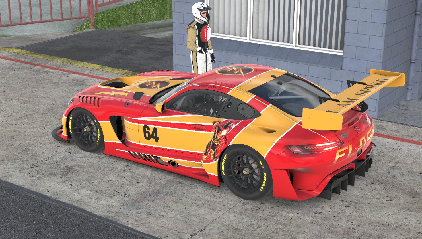 The Flash Mercedes AMG GT3 Barry Allen by Ryan Barrios - Trading Paints