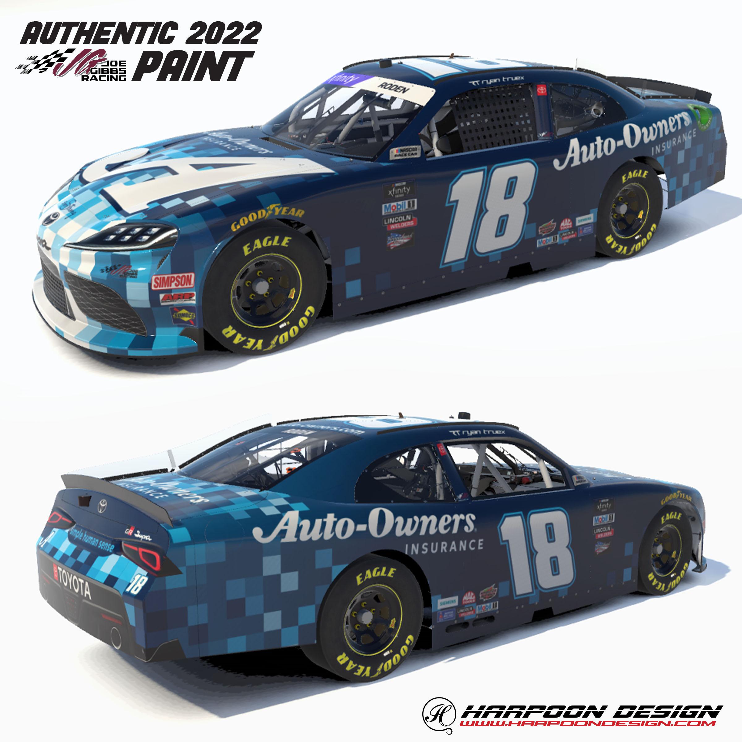 2022 Ryan Truex Auto Owners Supra by Brantley Roden - Trading Paints