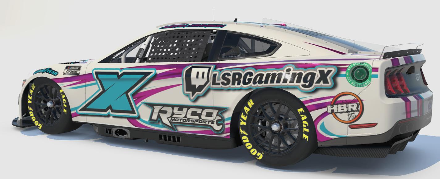 Justin Johnson X White Ford Mustang by Triston Sikes - Trading Paints