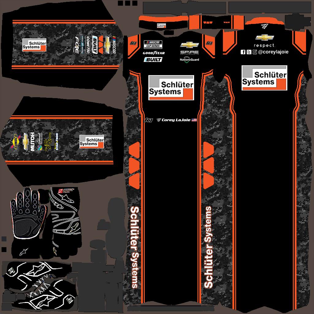 7 Corey LaJoie Schluter Systems Car Suit copy by Dylan Martens ...