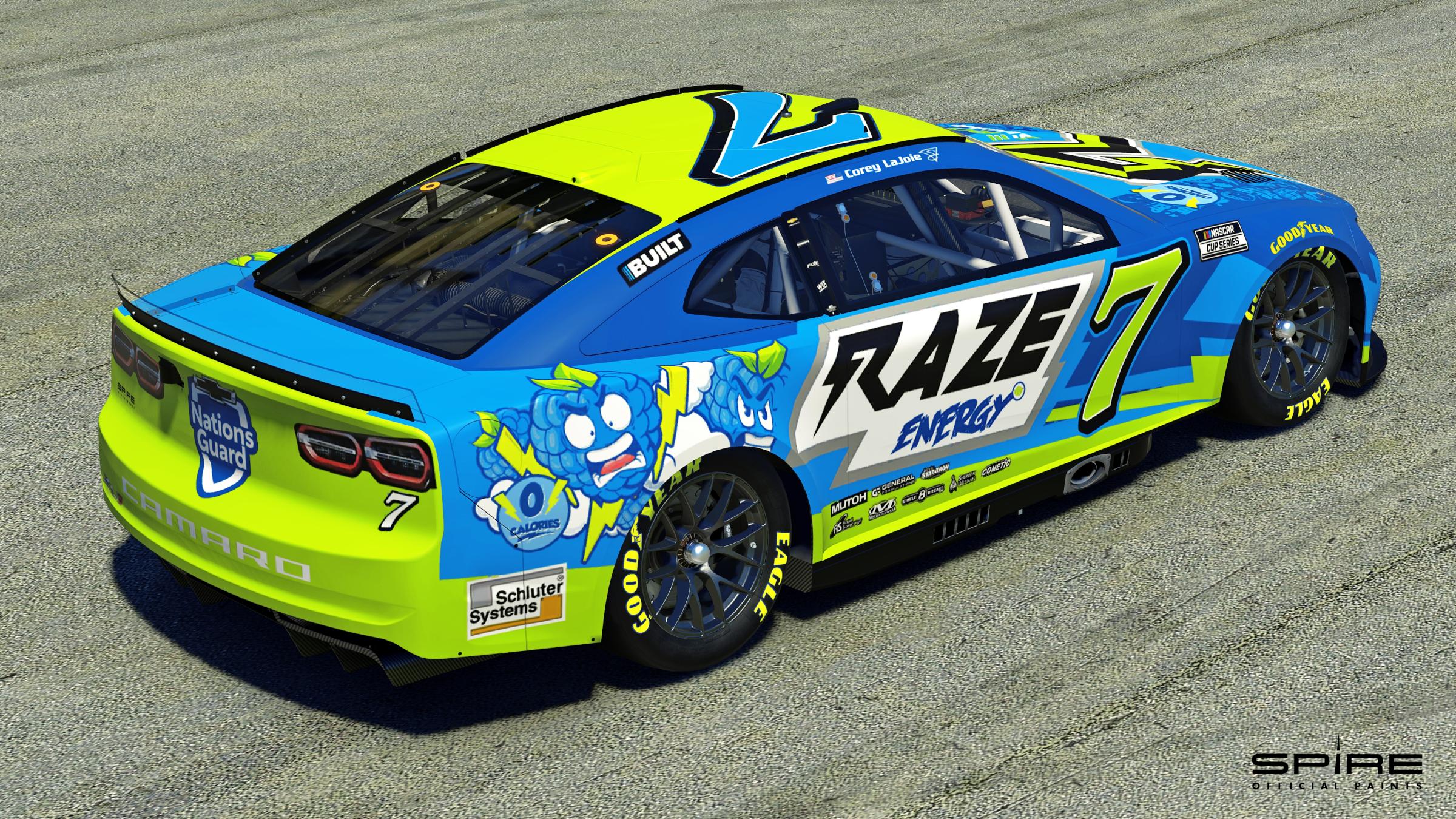 Official 2022 #7 Corey Lajoie Raze Blue With Numbers by Spire ...