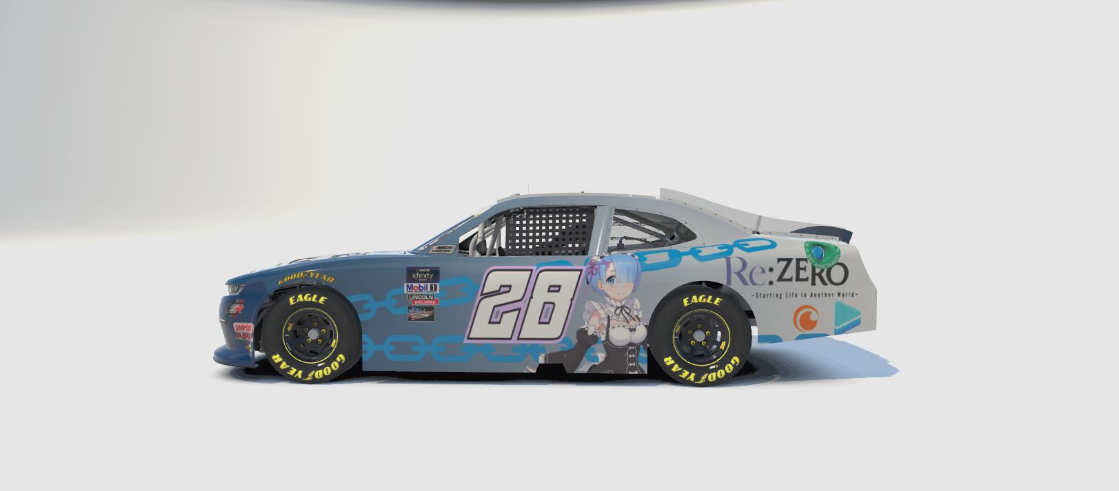 Re:zero Rem Nascar Xfinity Chevrolet by Chauncey Henry Jr - Trading Paints