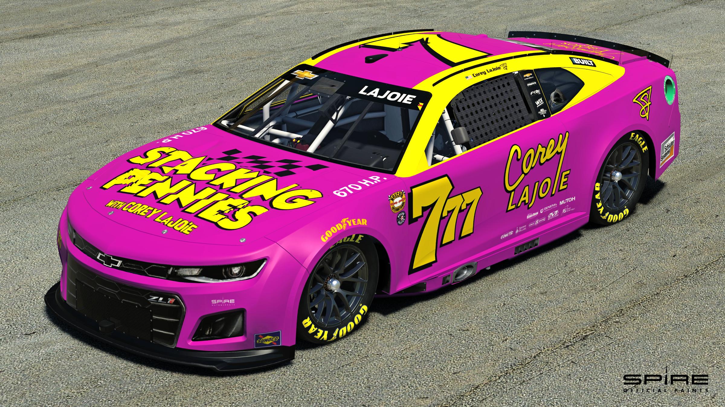 Official 2022 #7 Corey Lajoie Marty Robbins Throwback With Numbers by ...