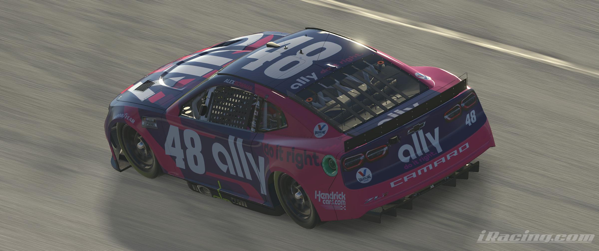 Alex Bowman #48 Ally Neon Lights Chevrolet Camaro ZL1 by Joe Sanchez - Trading Paints