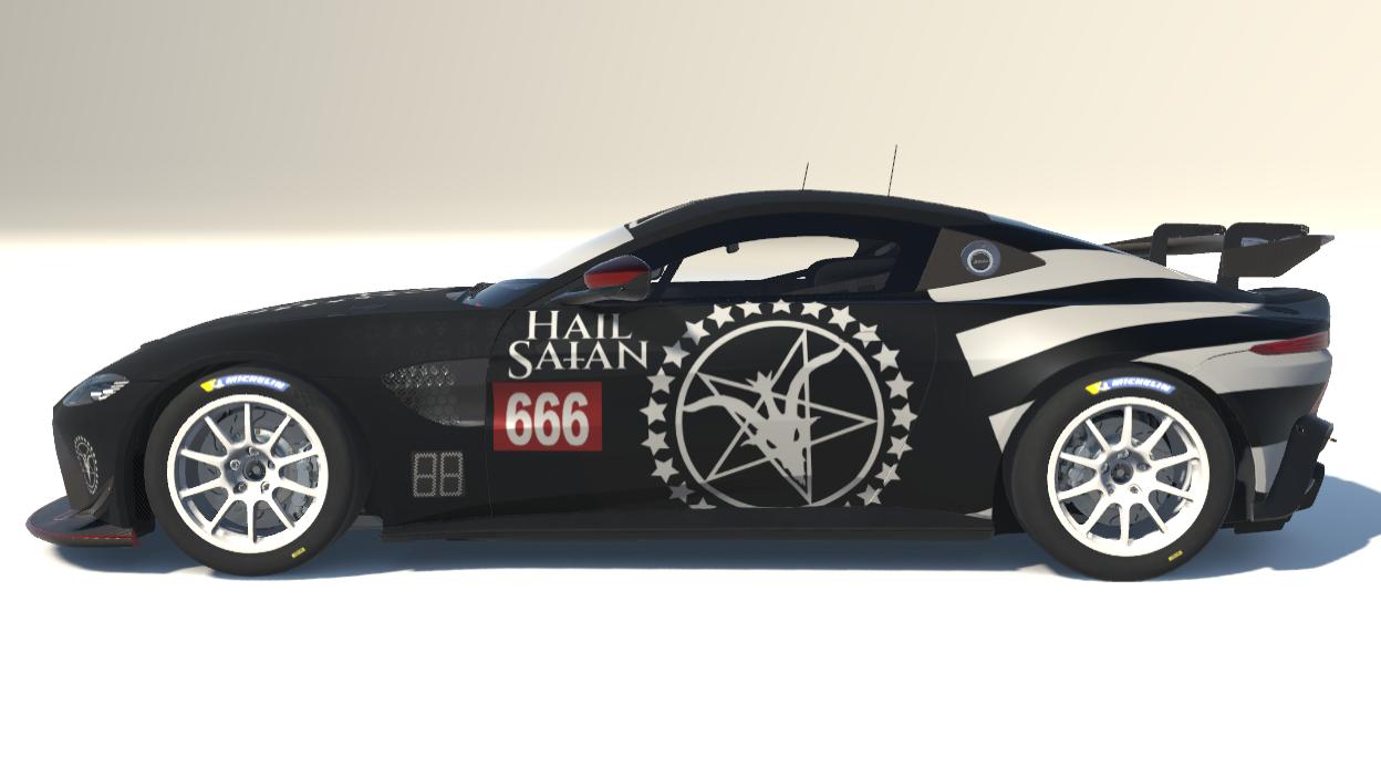 "HAIL SAtAN" Aston Martin Vantage GT4 by Carson C. - Trading Paints