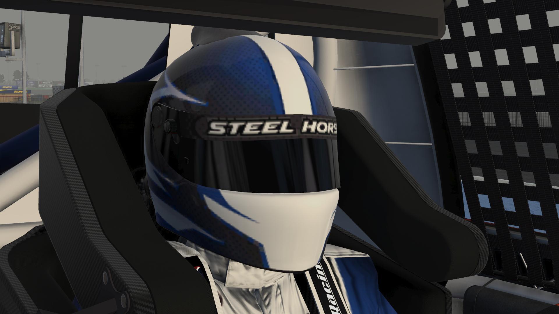 Pit Boss Steel Horse Racing Helmet by Adam S Wood - Trading Paints