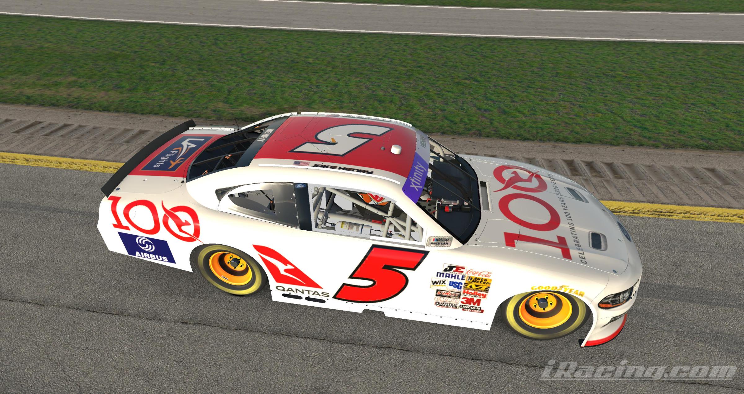 Qantas 100 Year Livery Xfinity Ford Mustang by Jake Henry - Trading Paints