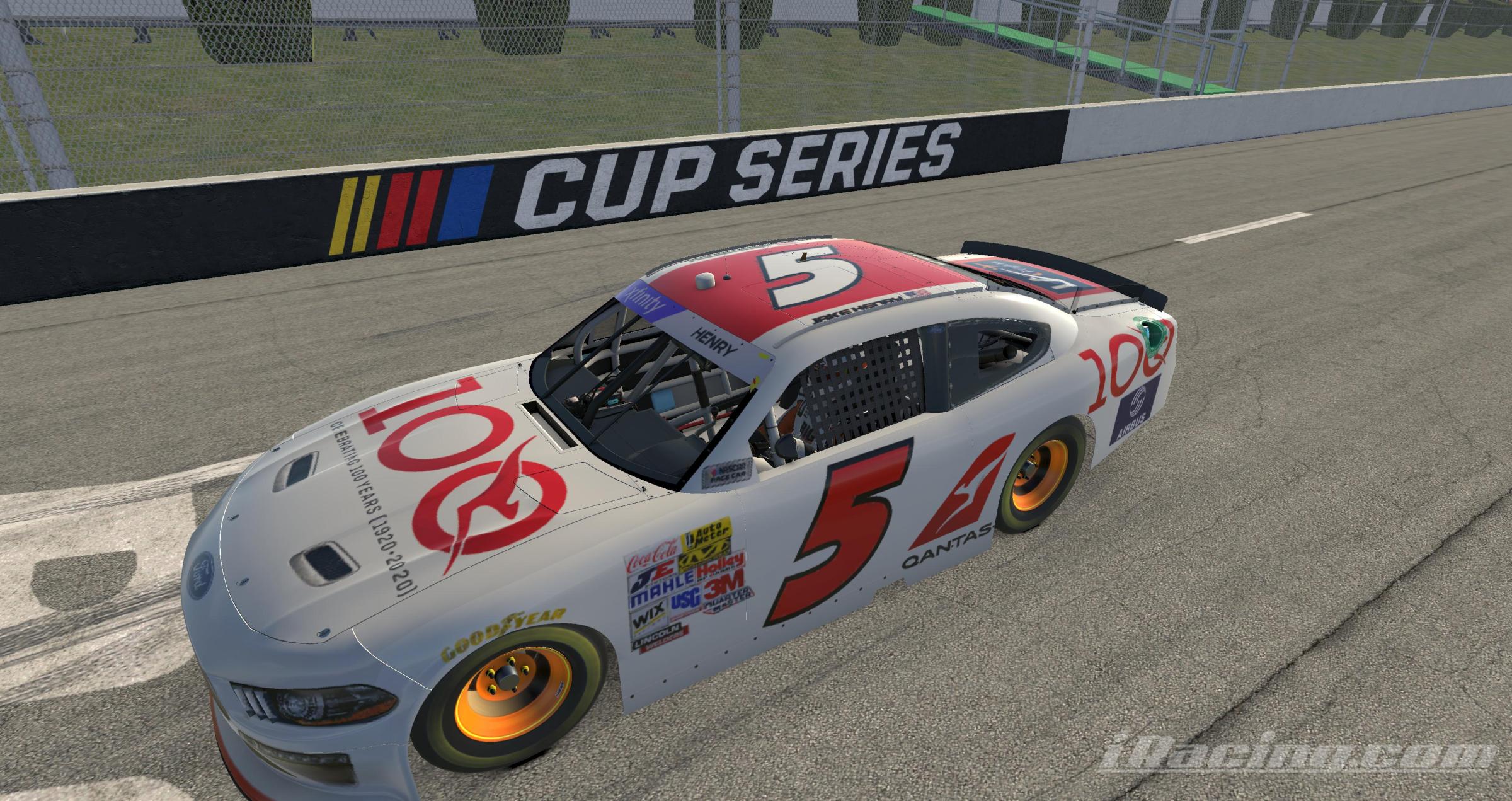 Qantas 100 Year Livery Xfinity Ford Mustang by Jake Henry - Trading Paints