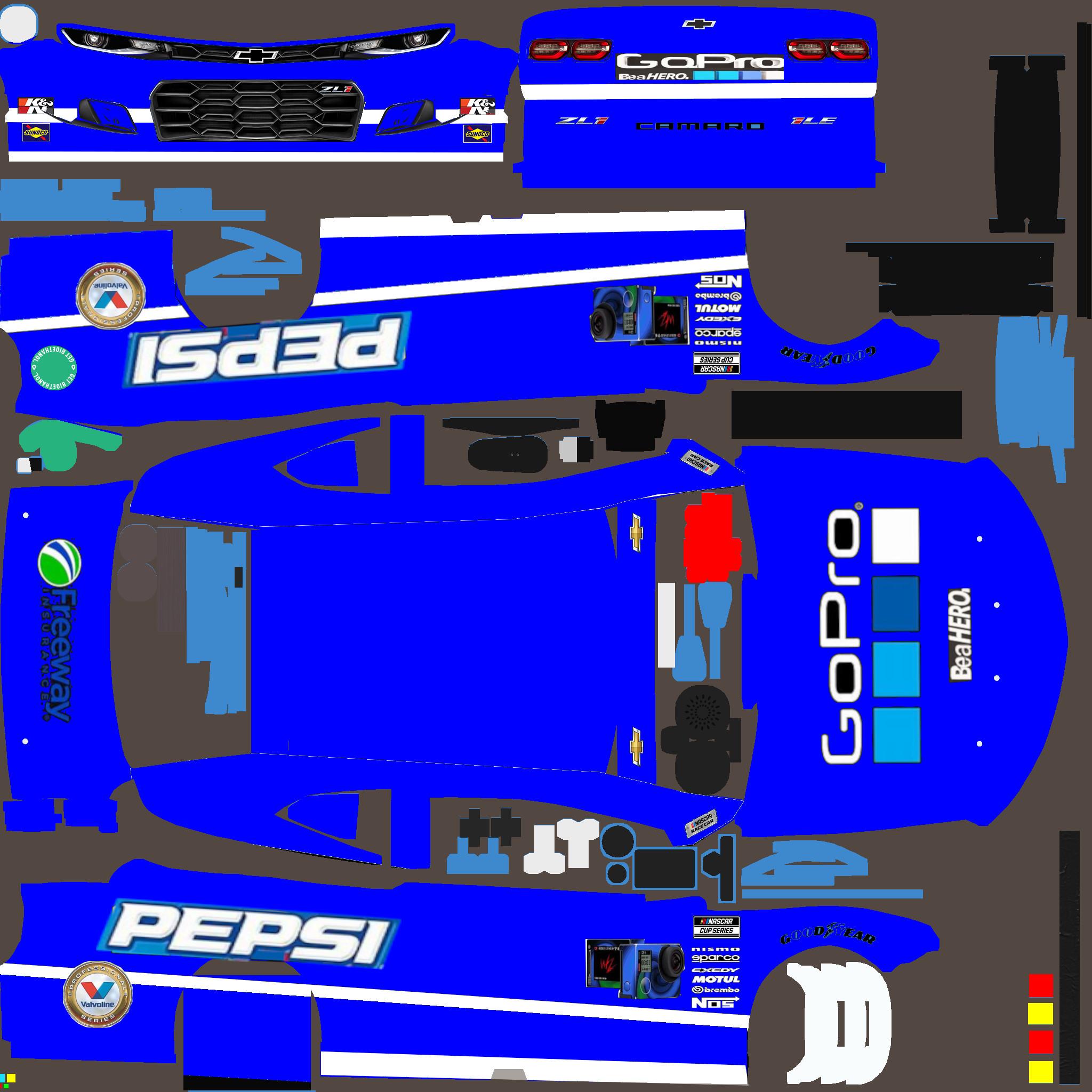 gopro all blue by edward Grubb - Trading Paints