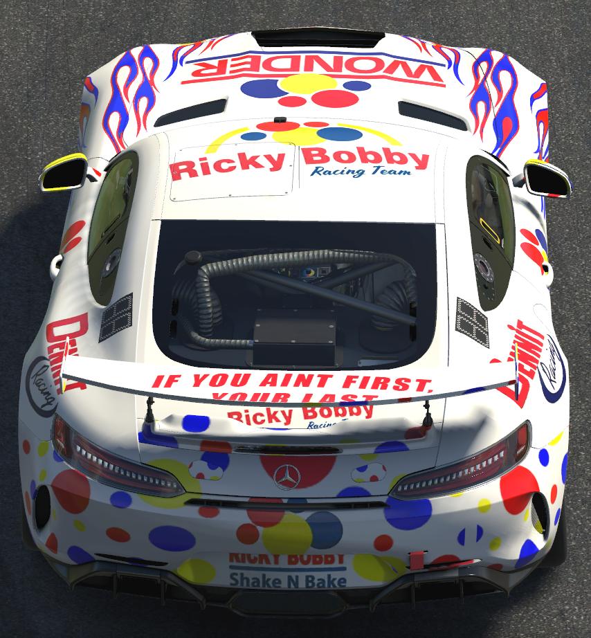 Ricky Bobby Wonder Bread Mercedes AMG GT4 by Todd Schwarz - Trading Paints